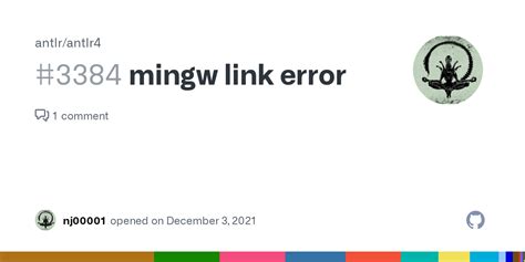 Mingw Link Error · Issue 3384 · Antlrantlr4 · Github