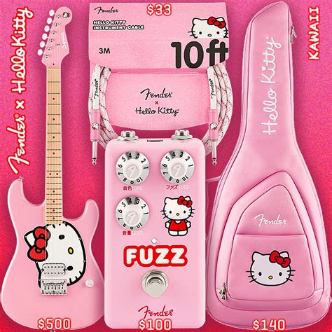 Guitar Pedal X News Fender Ramps Up Its Sanrio Hello Kitty Kawaii