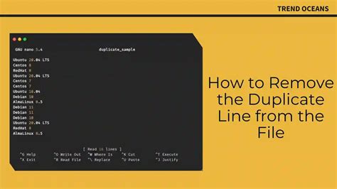 How To Remove Duplicate Lines In A Text File Trend Oceans