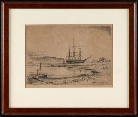 Yngve Edward Soderberg Connecticut 1896 1971 Charles W Morgan Mystic Ct Etching On