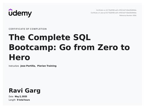 postgresql udemy sql database ravi garg