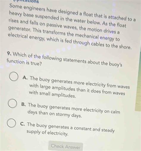 Solved Some Engineers Have Designed A Float That Is Attached To A