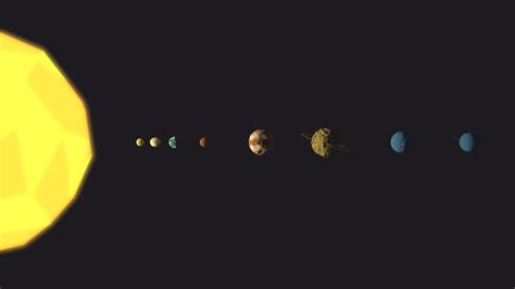 Time Lapse Low Poly Solar System BlenderNation