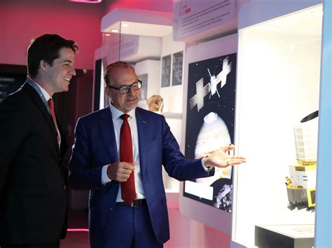 ESA Paris Air Show ESA DG Meets With Belgian Secretary Of State Thomas Dermine