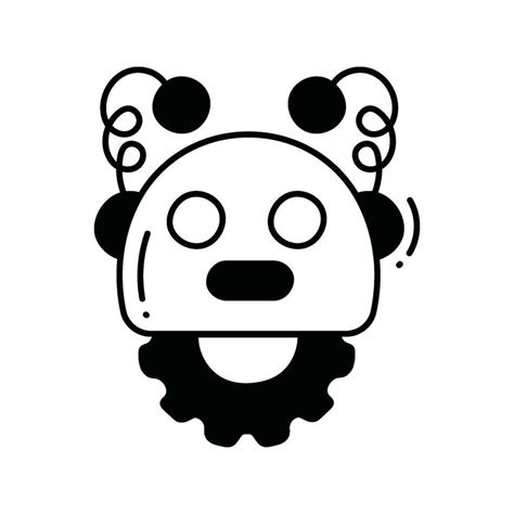 Robot Setting Doodle Icon Design Illustration Science And Technology