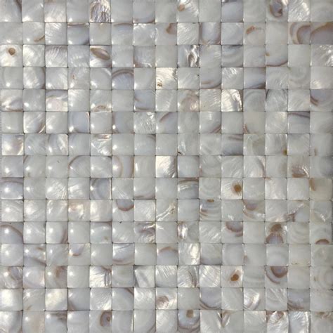 Seamless White Mother Of Pearl Tile Backsplash Mop19016 Natural Shell