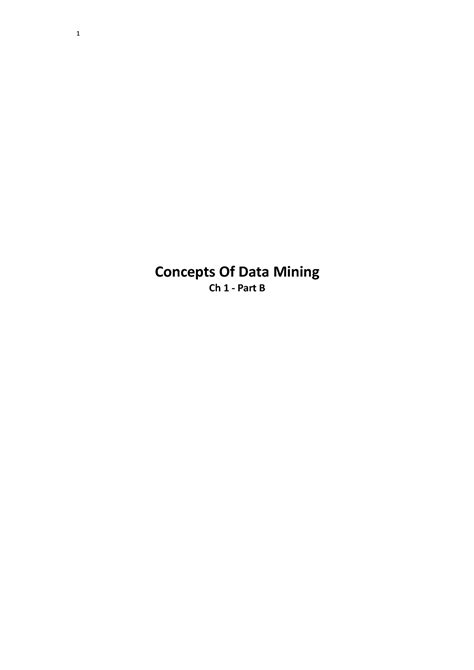 Data Mining Ch1 Part B Concepts Of Data Mining Ch 1 Part B 1 Major Issues In Data Mining