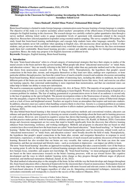 pdf strategies in the classroom for english learning investigating