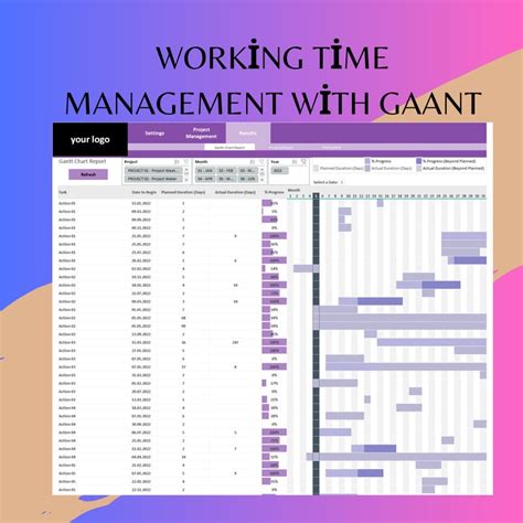 Project Management Template And Gaant Chart Project Management