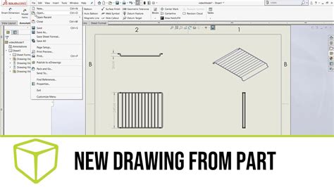 Solidworks Tips And Tricks — New Drawing From Part Youtube