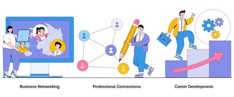Premium Vector Business Networking Professional Connections Career Development Concept With