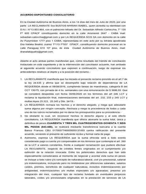 Acuerdo Espontaneo Bustos Miryan Descargar Gratis Pdf Daños Y
