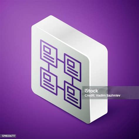 보라색 배경에 격리 된 등색 라인 비즈니스 계층 구조 기관 지인 화면 차트 인포그래픽 아이콘 기업 조직 구조 그래픽 요소 실버