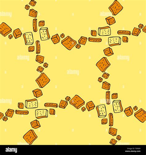 Hand Drawn Seamless Pattern Of Cookies Products Baked Goods Background Stock Vector Image And Art