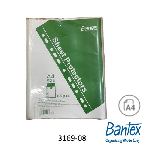Bantex A4 Pp 11 Hole Sheet Protector 010mm Pk100316908 Bantex M