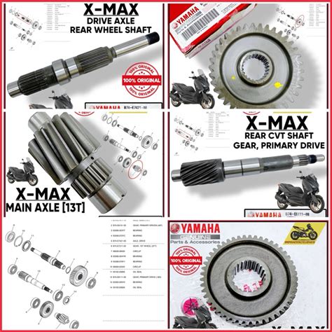 [100 Original] Xmax X Max 250 Xmax Engine Enjin Gear Box Set Cvt B74