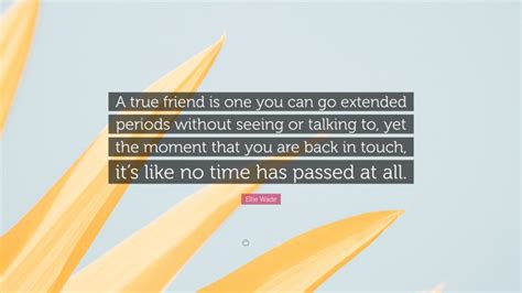 Ellie Wade Quote A True Friend Is One You Can Go Extended Periods