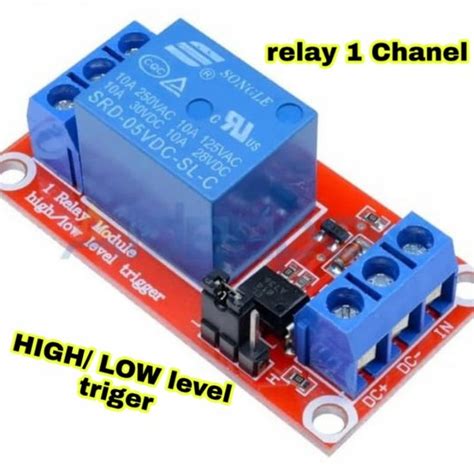 Jual Relay Channel V Volt DC Output VAC VDC A Support High And Low Signal Shopee