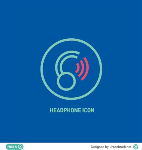 헤드폰 아이콘 일러스트 Ai 무료다운로드 Free Headphone Icon 어반브러시