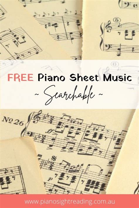 Free Piano Sheet Music Searchable Piano Sight Reading