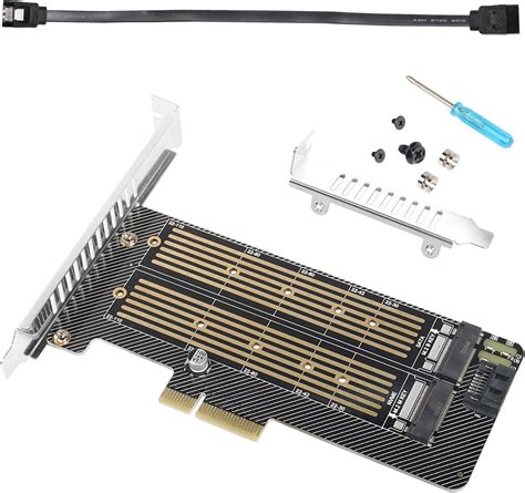 GELRHONR M.2 NVMe SSD auf PCIe Adapterkarte, M.2 NVME + SATA SSD PCIe 3 ...