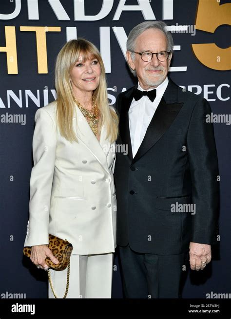 Steven Spielberg Right And Kate Capshaw Attend The Snl50 The