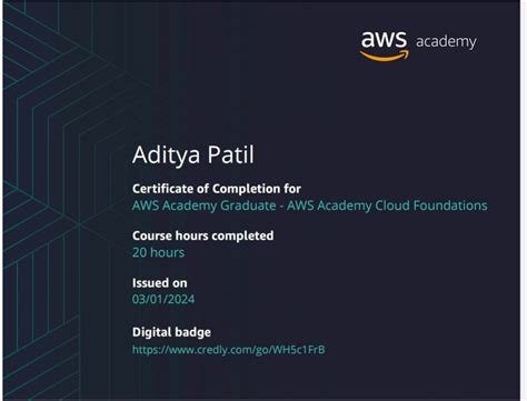 Aditya Patil On Linkedin Awsacademy Cloudcomputing Cloudfoundation