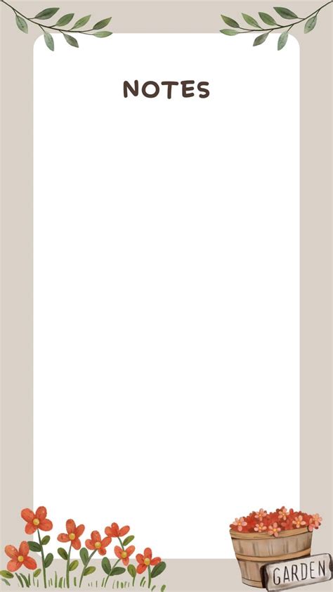 White Brown Cute Blank Note Your Story Template