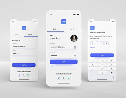 Authentication Ui App Design Projects Photos Videos Logos Illustrations And Branding