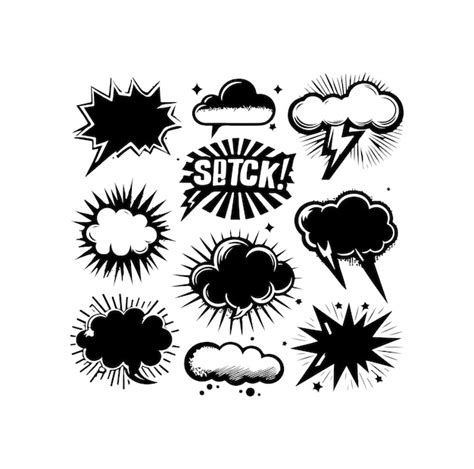 음성 거품 세트 터 일러스트레이션 프리미엄 벡터