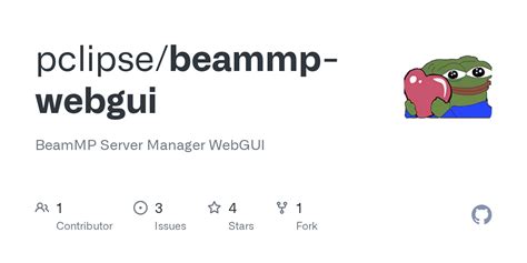Github Pclipse Beammp Webgui Beammp Server Manager Webgui
