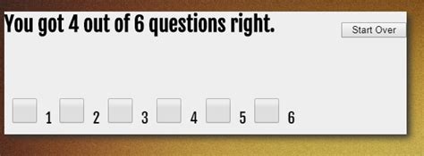 Javascript How To Create Quiz Results With Jquery Stack Overflow
