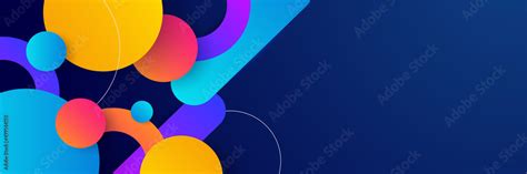Abstract Circle Colorful Banner Background Color Gradient Abstract
