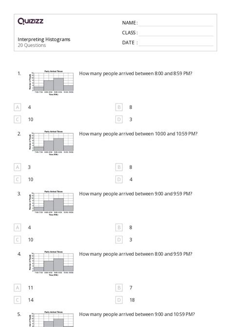 50 Histograms Worksheets For 7th Grade On Quizizz Free And Printable