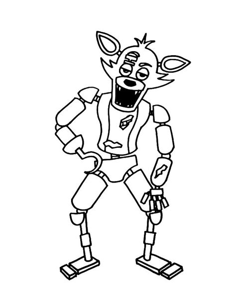 Coloring Foxy Five Nights At Freddys Sketch Coloring Page