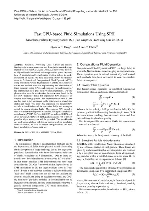 pdf fast gpu based fluid simulations using sph