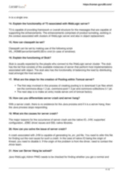 SOLUTION Top 50 Weblogic Interview Questions Studypool