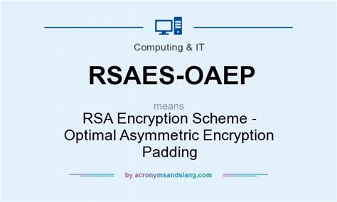 Rsaes Oaep Rsa Encryption Scheme Optimal Asymmetric Encryption