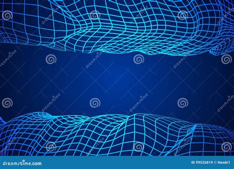 Wireframe Mesh Organic Tube Stock Vector Illustration Of Data Form 99526819