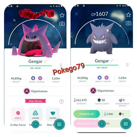 Shiny Gengar Pokemon Go Gigantamax Gengar Pokemon Go Tgidqq