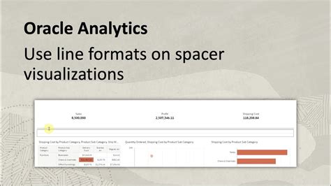 Use Line Formats On Spacer Visualizations In Oracle Analytics Youtube