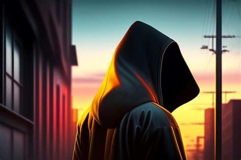 Premium Ai Image Hacker In The Hood Silhouette In The Dark Premium Ai Image Hacker In The Hood Silhouette In The Dark