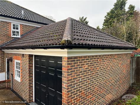 White Fascia Soffits Cornice Black Gutters Bracknell The Fascia