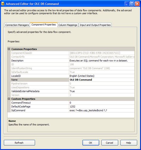 Ssis Oledb Command And Procedure Output Params Sqlservercentral
