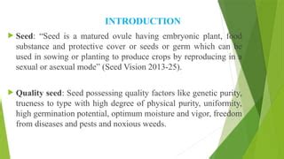Methods Of Seed Quality Testing In Lab Pptx