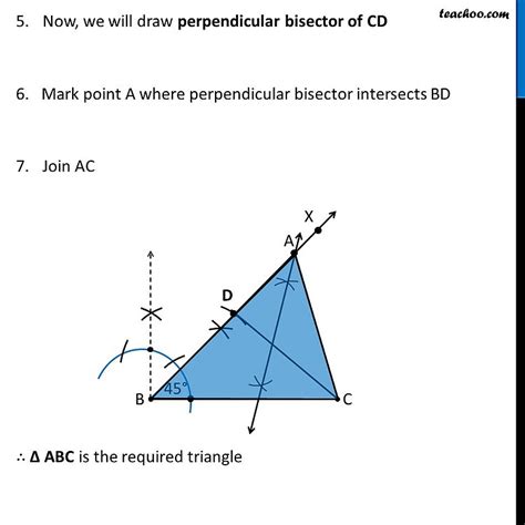 Question 2 Construct Triangle ABC BC 8cm B 45 AB AC 3 5