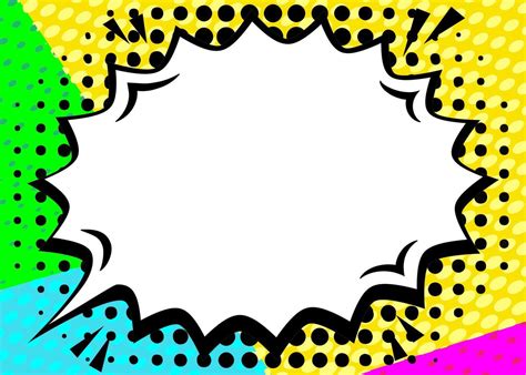 Pop Art Style Blank Speech Bubble 43504696 Vector Art At Vecteezy