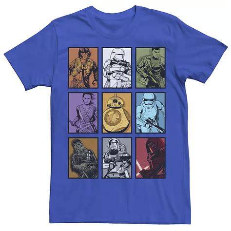 Mens Star Wars Force Awakens Pop Art Poster Graphic Tee