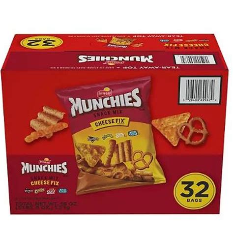 Munchies Cheese Fix Snack Mix 32 Packs 1 75 Oz Savoury Cravings