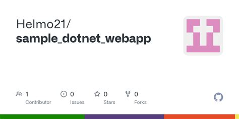 github helmo21 sample dotnet webapp
